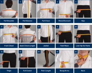 Men's and Women's Measurement Guide | Michael Tailors Bangkok